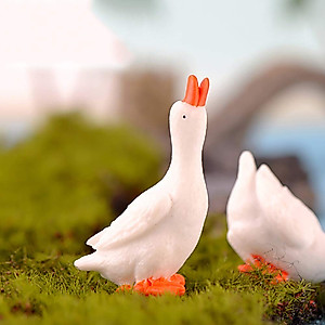 zdfYYkzdf 3Pcs Miniature Goose Desktop Ornaments Bonsai Mininature Landscape Decoration for Fairy Garden Home Car Crafts Decor 3pcs
