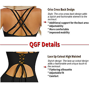 Upgraded One Piece Swimsuit Women - Tummy Control Bathing Suits, Unique Design Sexy Criss Cross Back, Ruched Swimwear