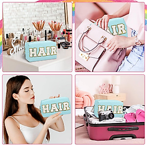 Gosuoa Preppy Makeup Bag,Skincare Bag,PU Leather Portable Waterproof Preppy Stuff for Travel Toiletry Bag,Makeup Bag for Girls Women