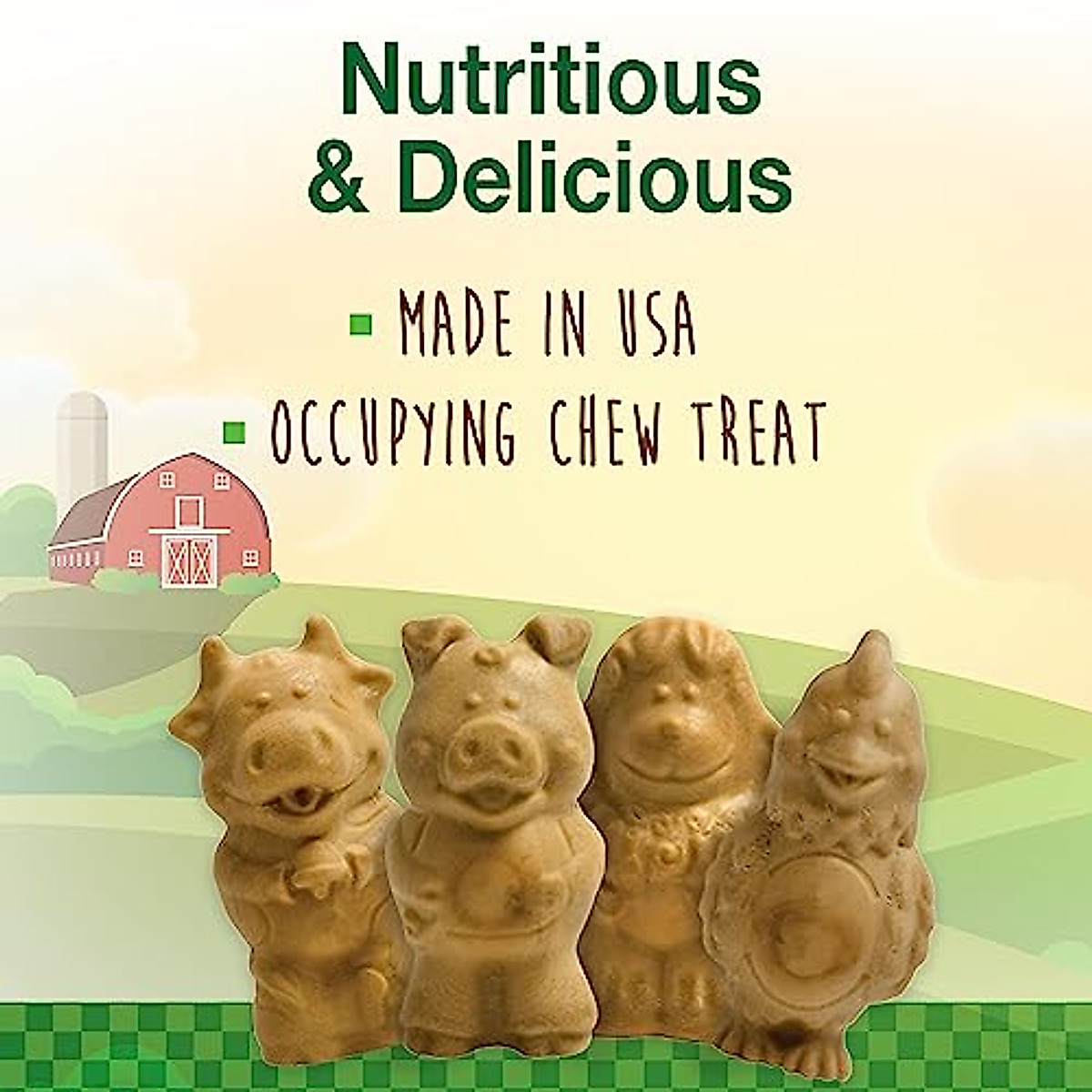Nylabone Healthy Edibles Puppy Natural Long Lasting Dog Chew Treats Lamb & Apple Small/Regular (12 Count)