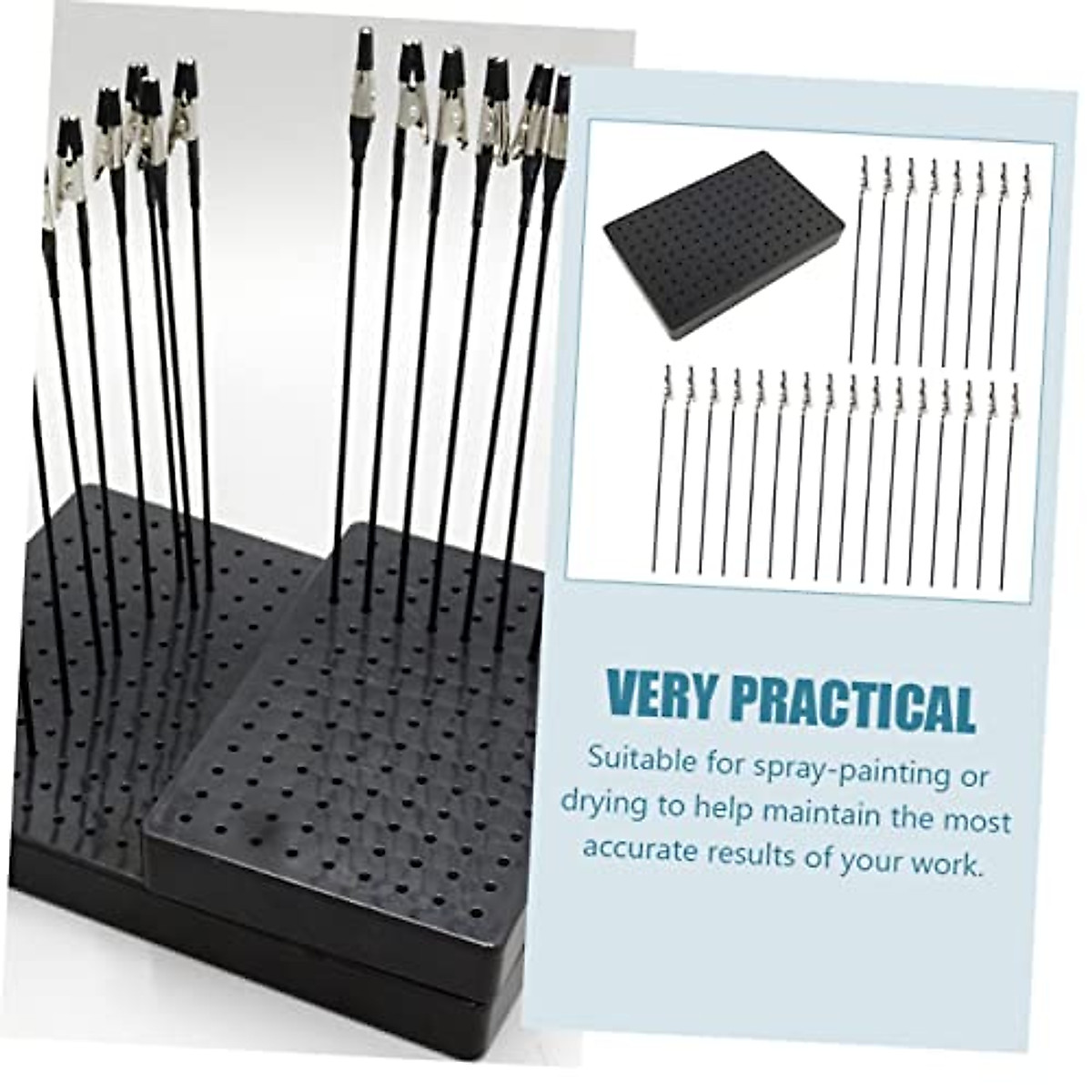 COHEALI 4 Sets color clip base plastic stand spray paint for plastic air spray model painting clips alligator clamp stand airbrush paint spraying stand iron Coloring Clip Holder large