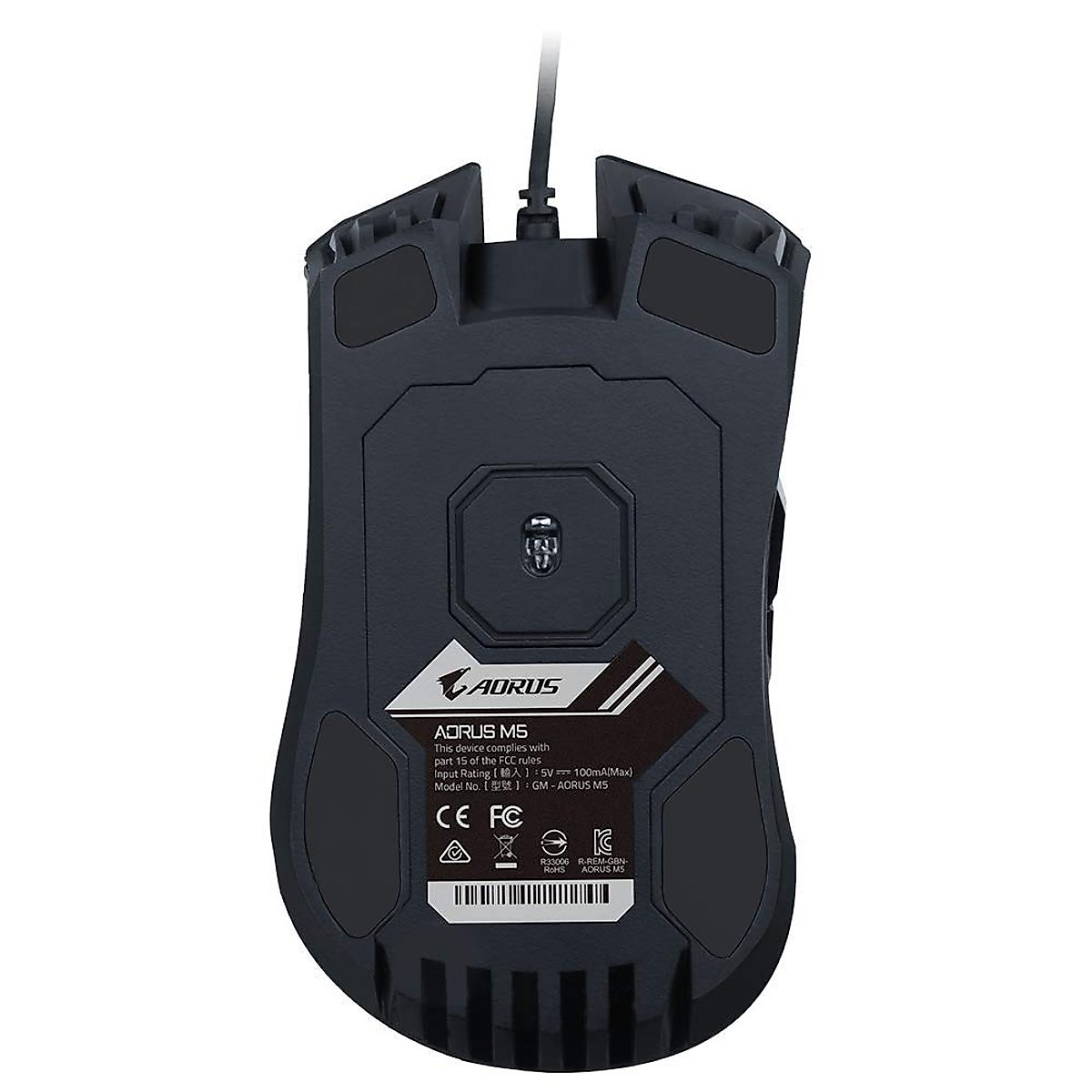 GIGABYTE AORUS RGB 16000 dpi Optical Sensor Fully Programmable and Saved Onboard 16.7M Customizable Lighting Gaming Mouse - GM-AORUS M5,Black