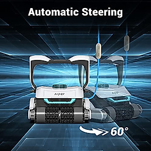AIPER Corded Robotic Pool Cleaner with Remote Control,Waterline Scrubbing, Powerful 200W Triple Motors,Great Pool Robot Vaccum Ideal for Inground Pools, Gray (Orca 2000)