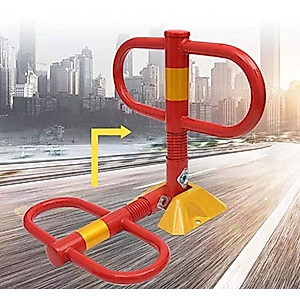 Parking Lock,Parking Barriers Lockable Metal Car Parking Lock Bezel,The Bezel and The Manual Parking Space-Saving,with Two Keys,As with a Reflecting Marker Bollard