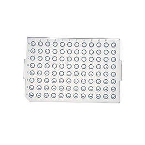 96-Well PCR Plate Silicone Cap, Silicone Sealing Mat for 96-Well PCR Plate, Non-sterile (Pack of 10)