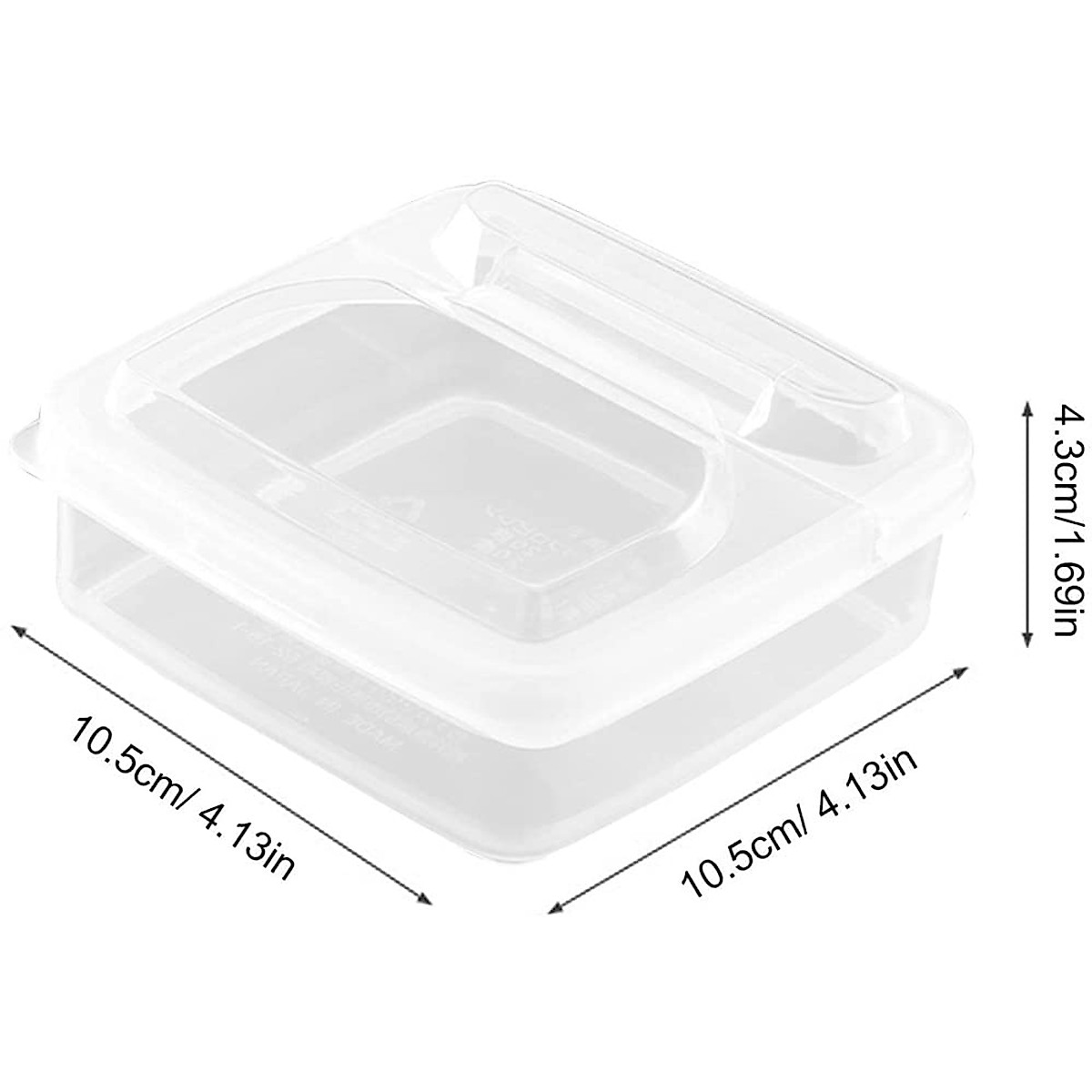 lfjfaecx Sliced Cheese Container for Fridge with Flip Lid, Food Storage Containers Bins, Fruit Storage Containers for Fridge, Cheese Slice Storage Box, with Removable Drain Tray (4pack)