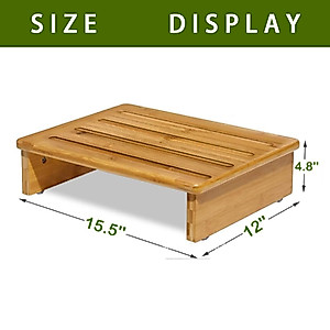 Generic Wooden Home Beauty Elevated Stool, Creative Mobile one Step Stool, Office Footstool, Bathroom Shower mat, Generic01