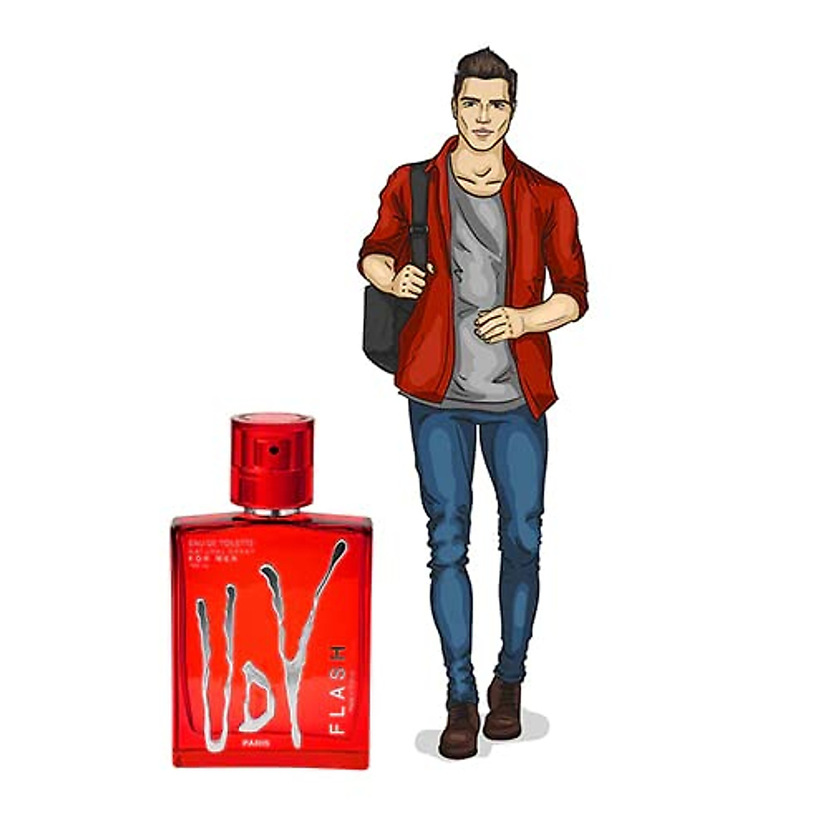 Udv Flash Eau De Toilette Spray For Men, 3.4 Ounce, Multi