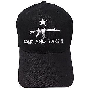 Trade Winds M-4 Come and Take It Cati Black Cotton Adjustable Embroidered Baseball Hat Cap