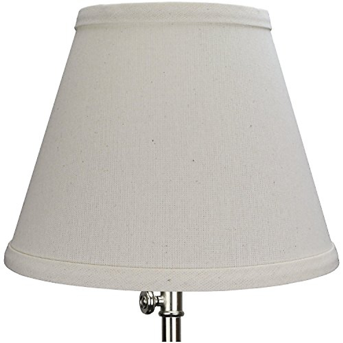 FenchelShades.com Lampshade 5" Top Diameter x 9" Bottom Diameter x 7" Slant Height with Clip-On Attachment for Standard Edison-Style Lightbulb (Linen Beige Homespun)