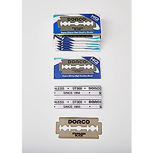 Dorco ST300 Platinum Extra Double Edge Razor Blades - 100 Ct