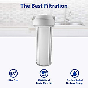 Express Water White Double O Ring Standard 10" Filter Housing for Water Filters + Reverse Osmosis RO Systems