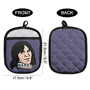 Baking Show Inspired Oven Pads Pot Holder with Pocket Baker Gift for TV Show Fans (Bake!)