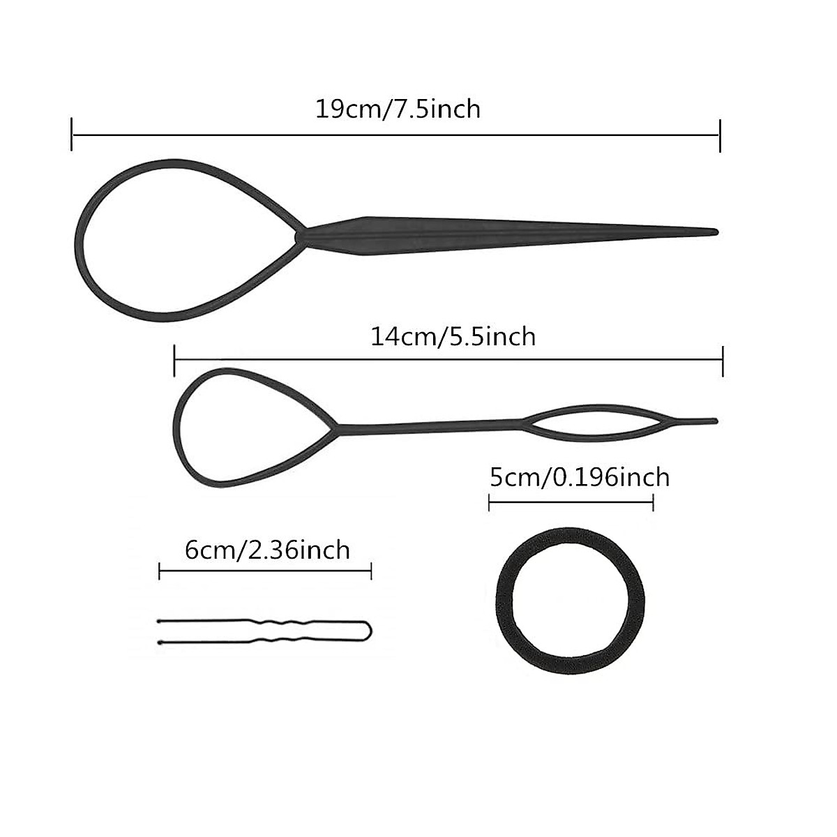 iFlyMars Hair Accessories Set - Foam Sponge Bun Shapers, Magic French Twist Clip, Snap Bun Makers, Elastic Bands, and Hair Pins (Brown)