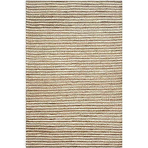 SAFAVIEH Natural Fiber Collection Area Rug - 5' x 8', Natural, Handmade Farmhouse Jute, Ideal for High Traffic Areas in Living Room, Bedroom (NF653A)