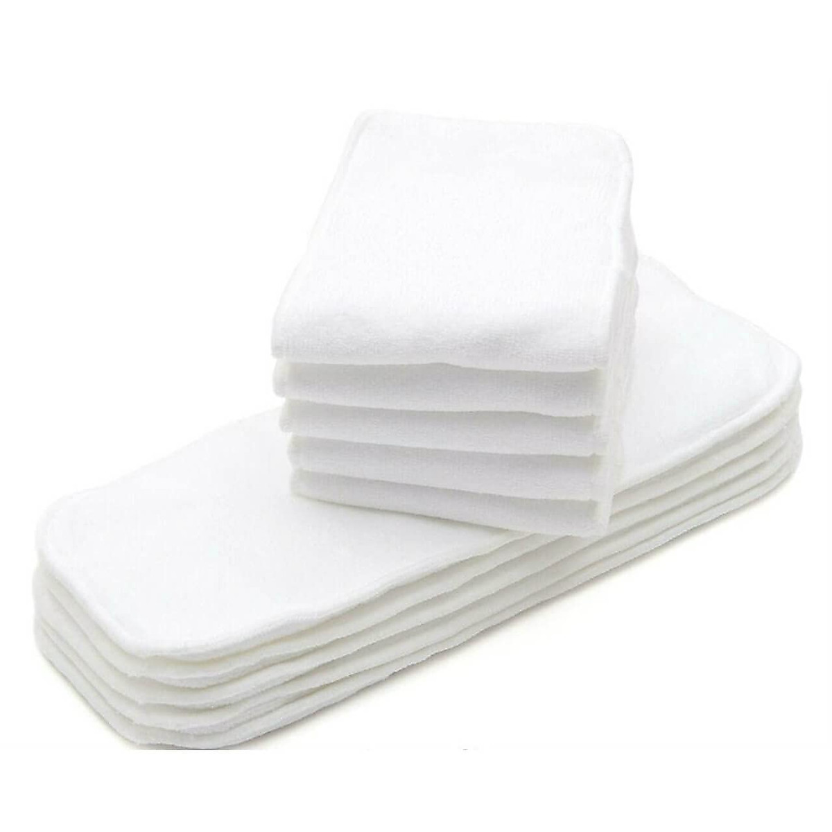 Kawaii Cloth Baby Diaper Insert, Washable Liner, Booster Pad, Super Absorbent, Stay-Dry Microfiber for Newborn 6-22 lbs Cloth Diapers,- Pack of 10 Inserts