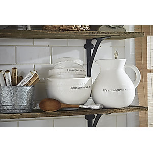 Mud Pie Margarita Pitcher Set, White