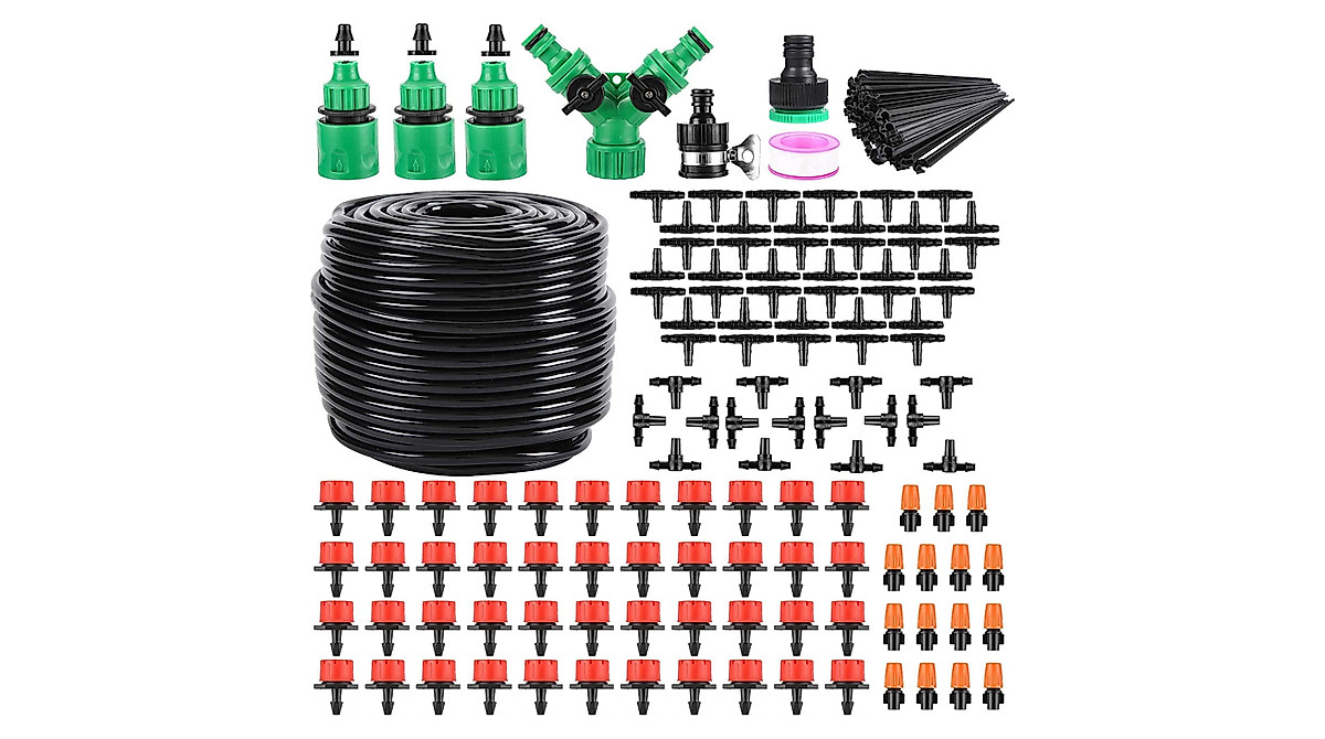 WUGAOGAI Drip Irrigation System - 164FT Garden Kit