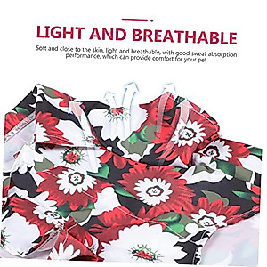 3pcs XXL Pet Fashionable Breeze Fashion Apparel Decorative Red Printed Outfit in Clothing Style Small Clothes Cartoon Chic Cats Sleeveless Themed Puppies Beach Summer Red- T-