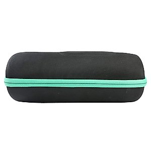 co2CREA Hard Travel Case Replacement for Replacement for JBL Charge 4 /Replacement for JBL Charge 5 Waterproof Bluetooth Speaker (Black Case + Teal Zipper)