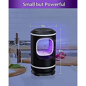 Bug Zapper Indoor, GILAYGROW Insect Trap, Fly Trap, Fruit Flies Trap, Electric Mosquito Killer Trap, Mosquito Zapper, Quiet Mosquito Lamp for Living Room, Office, Kitchen, Bedroom(Black)