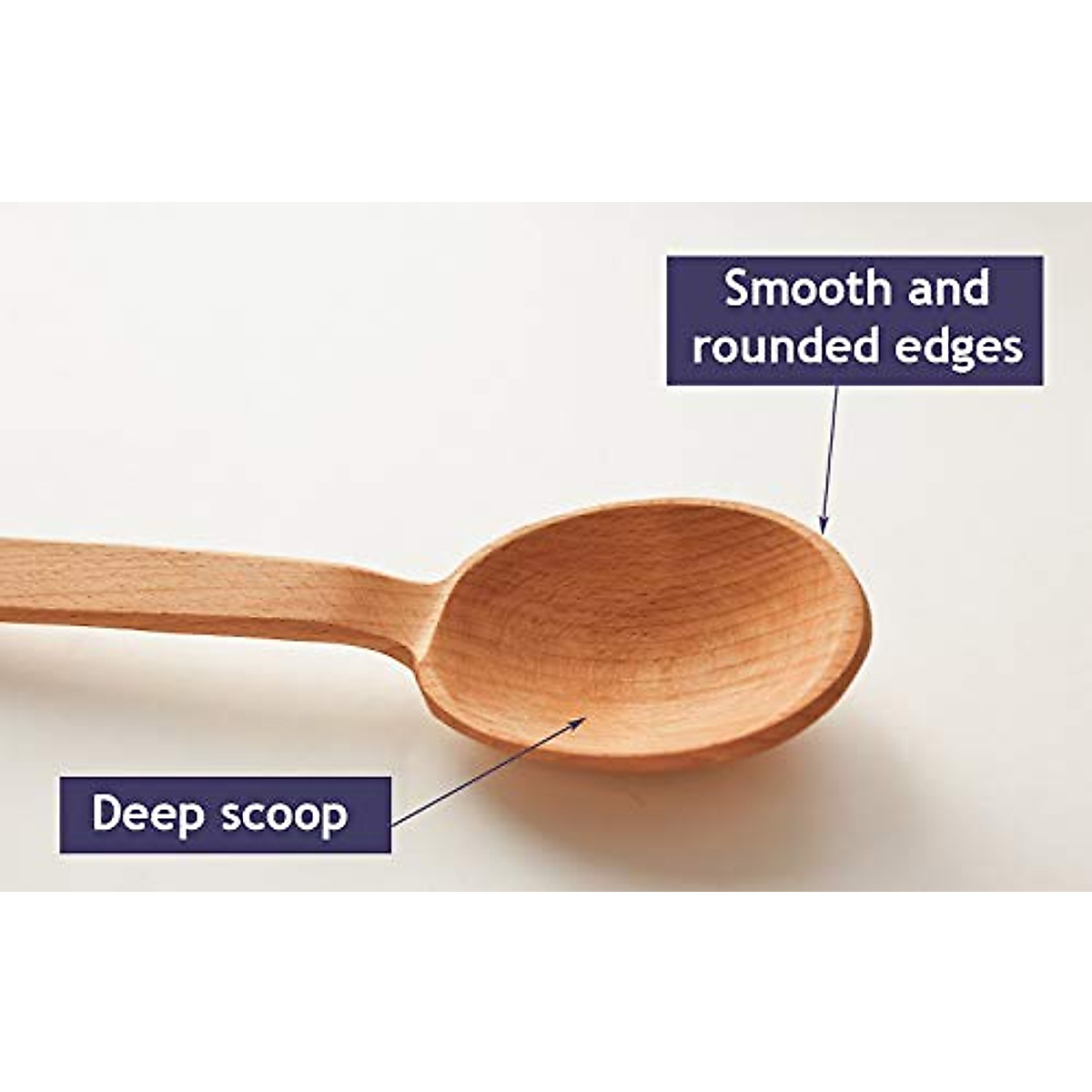 ECOSALL Heavy Duty Large Wooden Spoon 18-inch, Long Handle Cooking Spoon With a Scoop. Nonstick Big Spoon for Stirring, Mixing Cajun Crawfish Boil, Wall Décor. Super Strong Sturdy Giant Hardwood Spoon