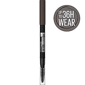 Maybelline TattooStudio Waterproof Eyebrow Pencil, Sharpenable, Longwear, Long Lasting Eyebrow Pencil, Defined Brows, Pigment Brow Pencil, Black Brown, 1 Count