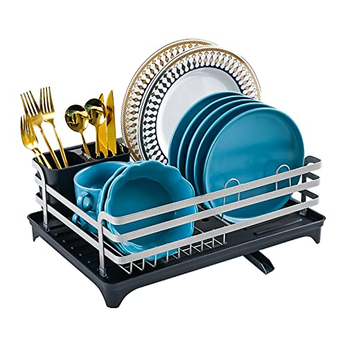 Zarnicy Rust-Resistant Dish Drying Rack with Drainboard