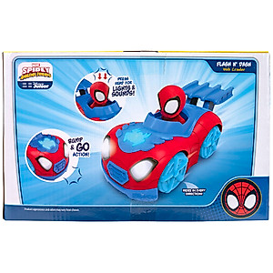 Marvel Spidey and HIS Amazing Friends Flash ‘N’ Dash Web Crawler - Motorized Web Crawler Vehicle with Lights and Sounds - Toys Featuring Your Friendly Neighborhood Spideys