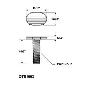 POWERTEC 71168 T-Track Hold Down Clamp for Woodworking, 5-1/2” L x 1-1/8” W, 2 Pack