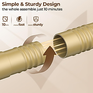 HYSEYY Portable Clothing Clothes Garment Rack Wheels,46.5" L Sturdy Clothing Racks for Hanging Clothes, Metal Wardrobe Closet Rack Clothes Storage Organizer for Coats, Shirts, Dress, Gold