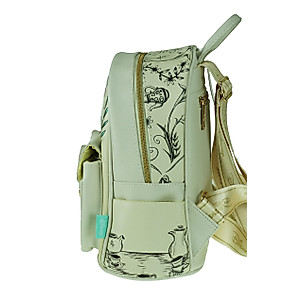 KBNL Alice in Wonderland 11inches Vegan Leather Mini Backpack - A21730, Multicoloured,Medium