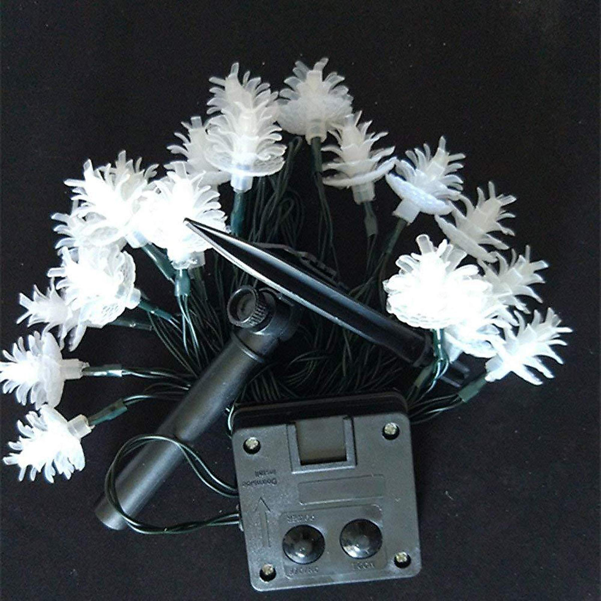 SNOMYRS Solar String Lights Outdoor 30 Led 21 Ft Solar Powered Pinecone String Lights, Waterproof Solar Christmas Lights with 8 Lighting Modes for Garden Yard Home Porch Party Decor (Warm White)