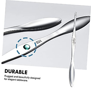 Healvian 5pcs Stainless Steel Crab Fork Tool Heavy Duty Forks Seafood Tools Lobster Eating Tools Prawns Picks Seafood Opener Tool Set Crabs Eating Tools Kit Crabs Eating Fork Silver