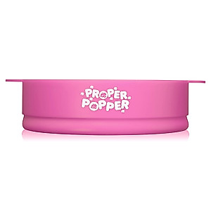 The Original Proper Popper Microwave Popcorn Popper, Silicone Popcorn Maker, Collapsible Bowl BPA Free & Dishwasher Safe - (Pink)