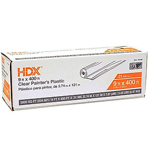 HDX 9 ft. x 400 ft. 0.31 mil High Density Painters Plastic
