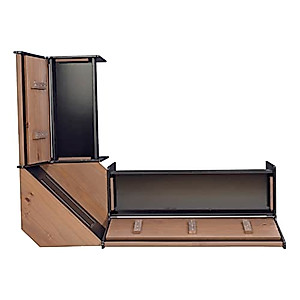 Linon Black and Pecan Breakfast Dining Set Ardmore Nook