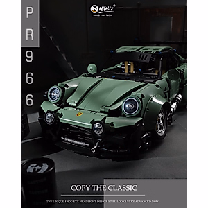 Nifeliz Pr 966 Sport car MOC Building Blocks and Construction Toy, Adult Collectible Cars Set to Build, 1:8 Scale Retro Car Model, NEW2022 (2435 Pcs)