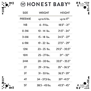 HonestBaby Baby Organic Cotton Footed Sleep & Play Pajamas, Shibori Stripe Gray, Newborn