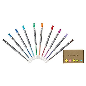 Signo Gel Ink Refills for Style Fit Gel Multi Pen 0.5mm 10 Color Ink, Sticky Notes Value Set
