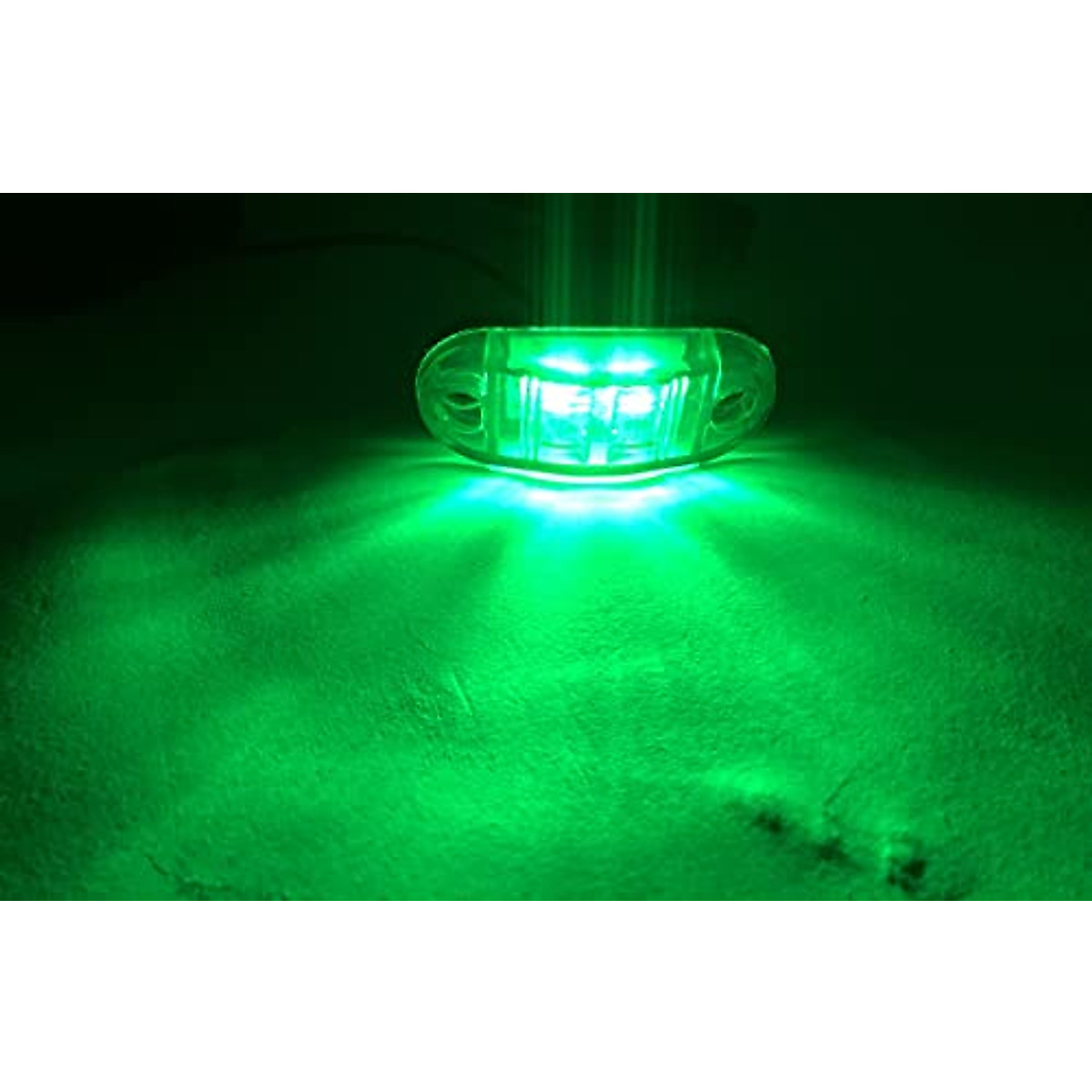 Aokzeeo 10 pcs green Oval 2.5 Inch 4 Diode Trailer Side Marker Lights Truck clearance Side marker Led Trailer Lights Waterproof