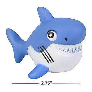 Rhode Island Novelty 2.75 Inch Rubber Water Squirting Sharks, One Dozen