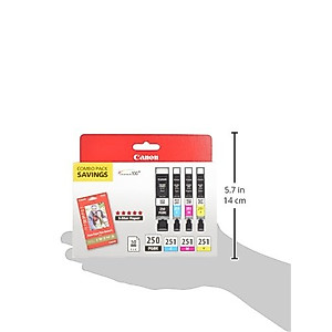 Canon PGI-250/CLI-251 Ink and CLI-251XL Gray Ink with Photo Paper