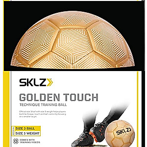 SKLZ Golden Touch Weighted Soccer Technique Training Ball, Size 5