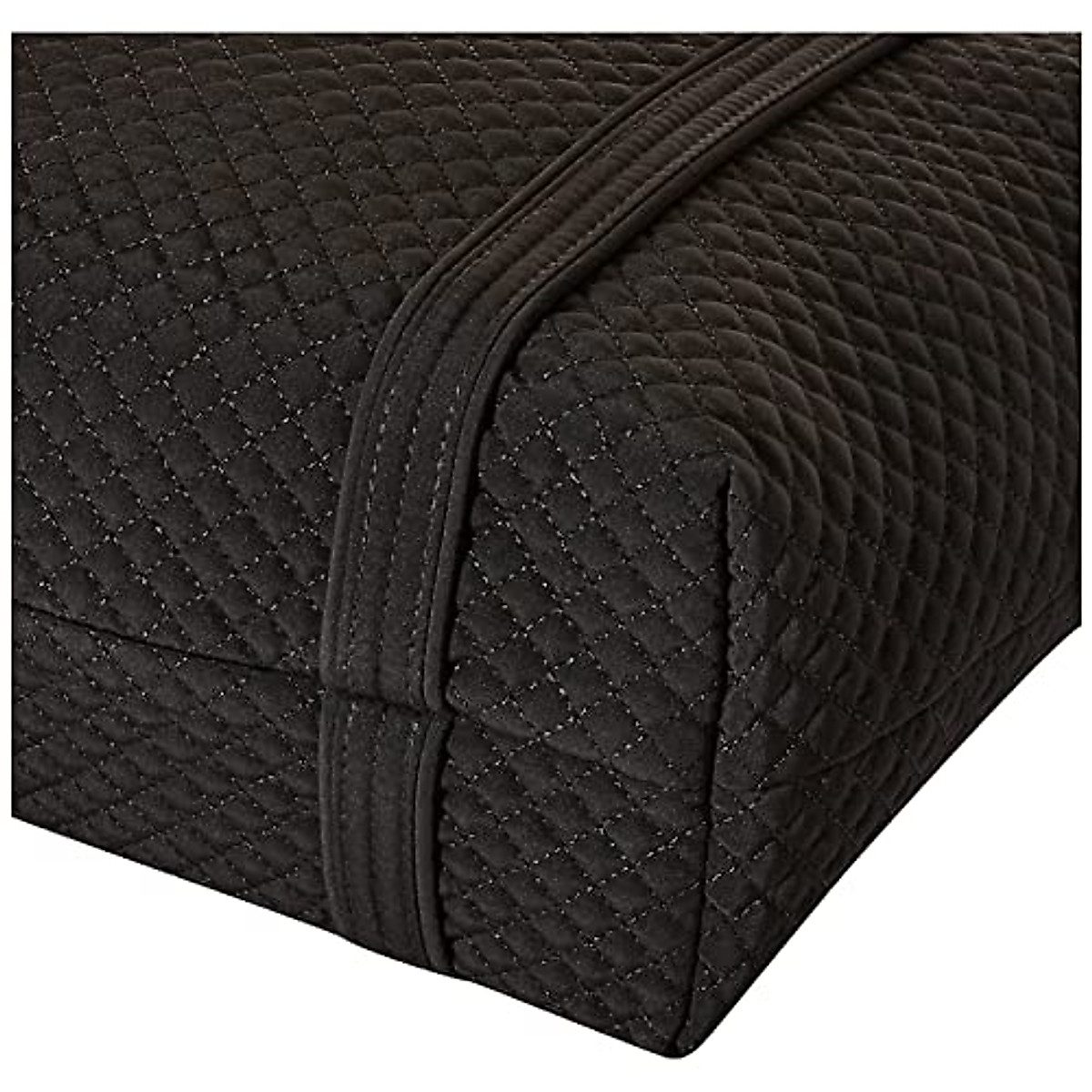 Vera Bradley Women's Microfiber Small Vera Tote Bag, Black 2, One Size