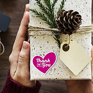 Muminglong 1.5 Inch Thank You Pink Love Mail Stickers, Small Shop Stickers, Small Business, Packaging Sticker, Thank You Sticker,500 PCS