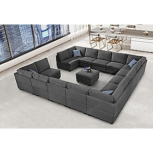 Legend Vansen 16 PCS Corduroy Flexible Combination Sectional Sofa