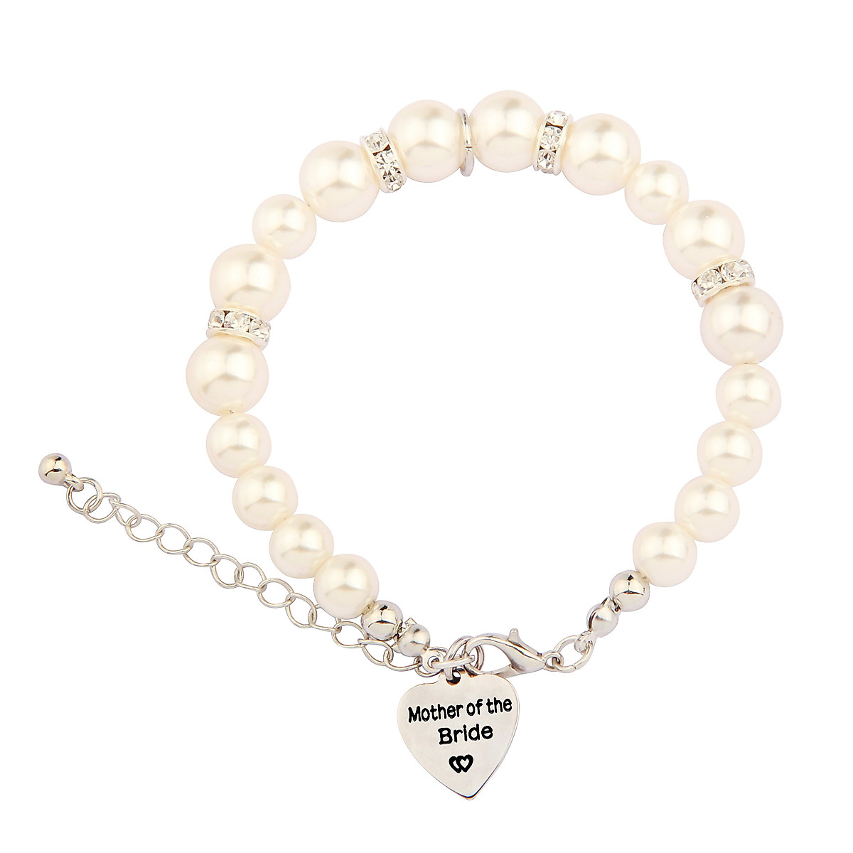 SEIRAA Mother In Law Pearl Bracelet Wedding Gift for Mother of the Bride/Groom (pearl bracelet suit)