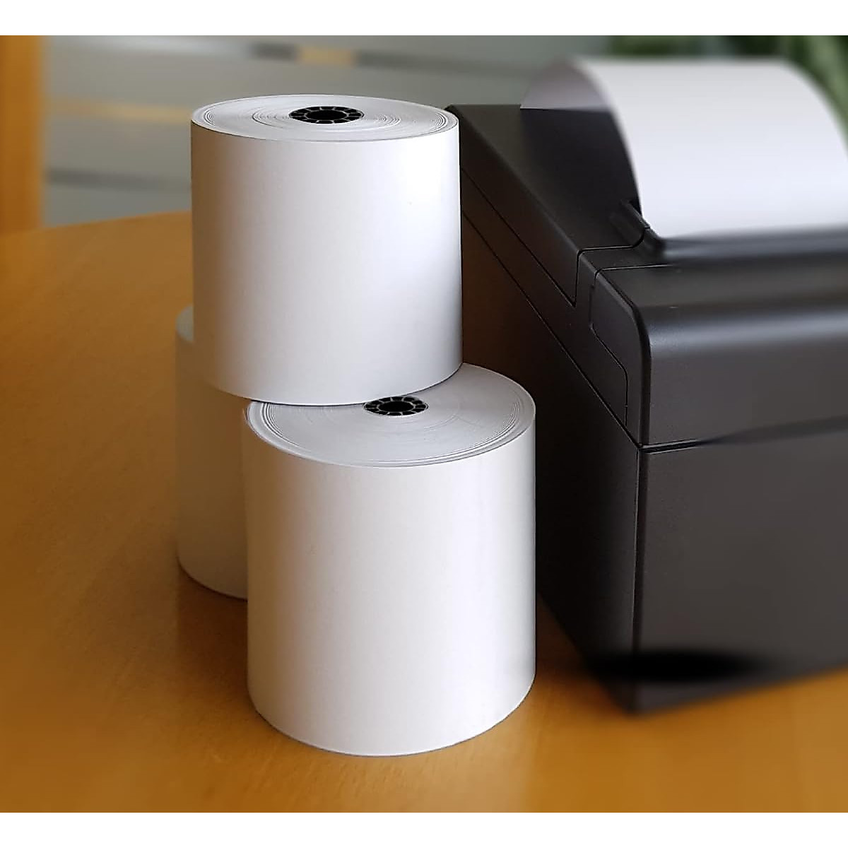 BAM POS 3-1/8" x 230 Thermal Paper Rolls - 48 GSM, Bright White, BPA Free - Easy to Use - Pack of 50 Rolls Per Case
