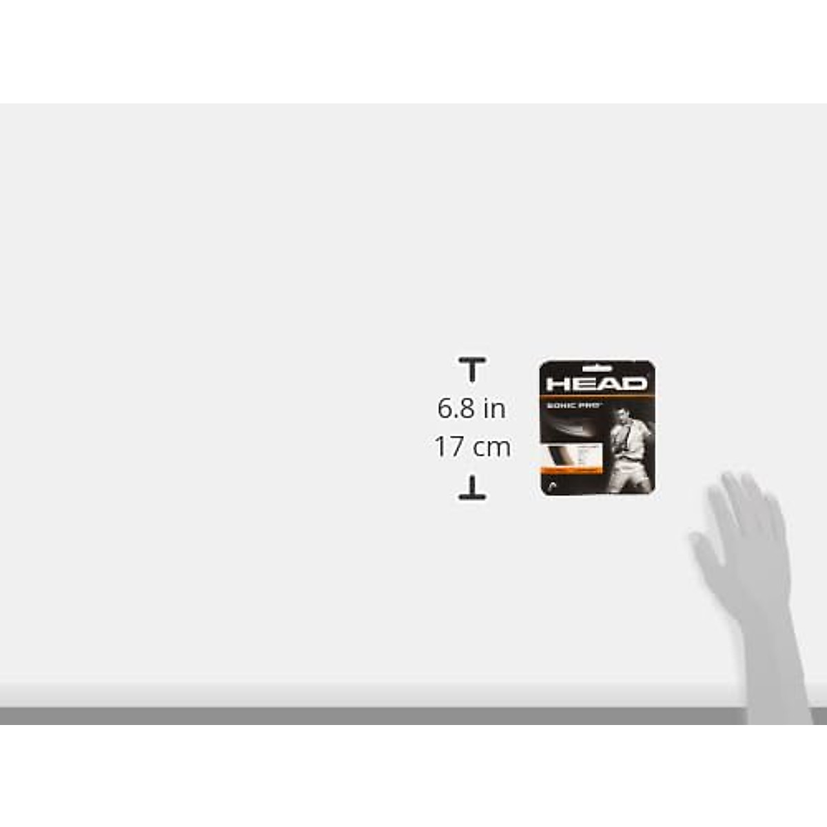 HEAD Sonic Pro Tennis Racket String 40' Set - 17 Gauge Monofilament Racquet String, Black